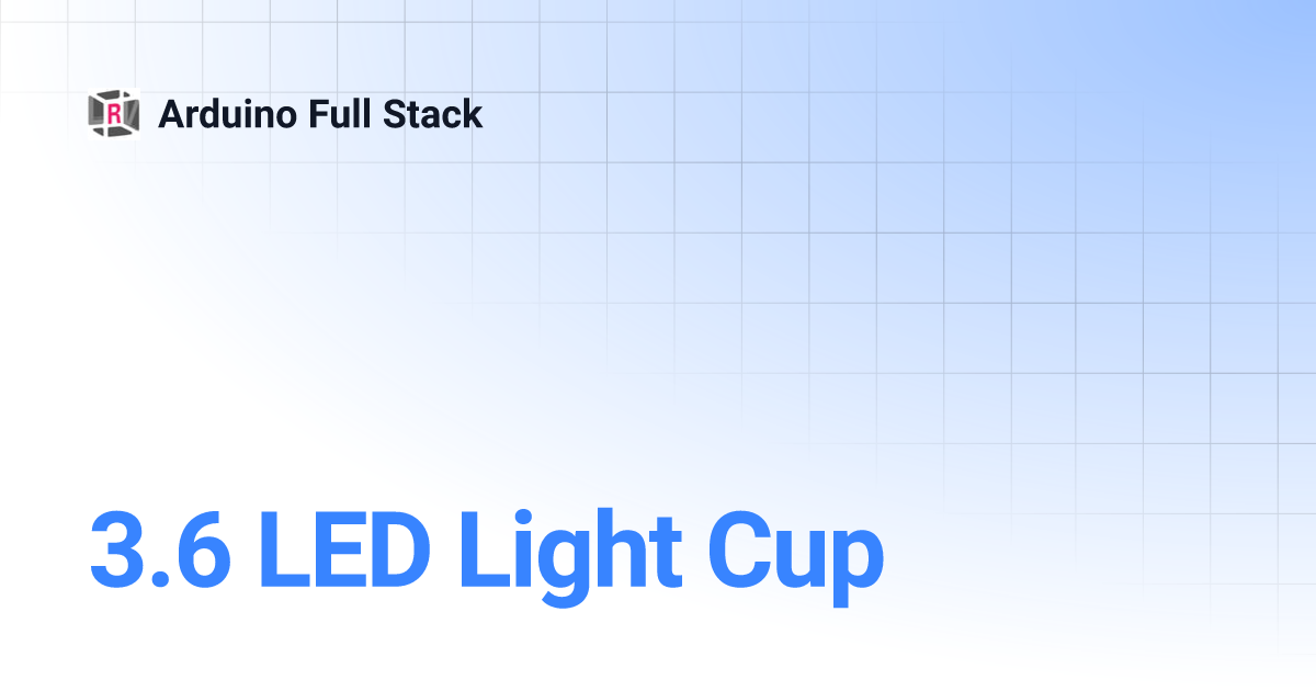 36 Led Light Cup Arduino Full Stack 