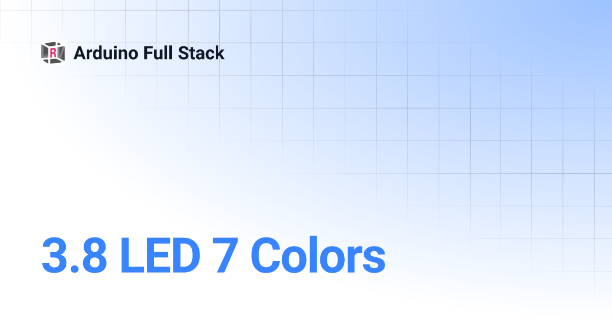 38 Led 7 Colors Arduino Full Stack 